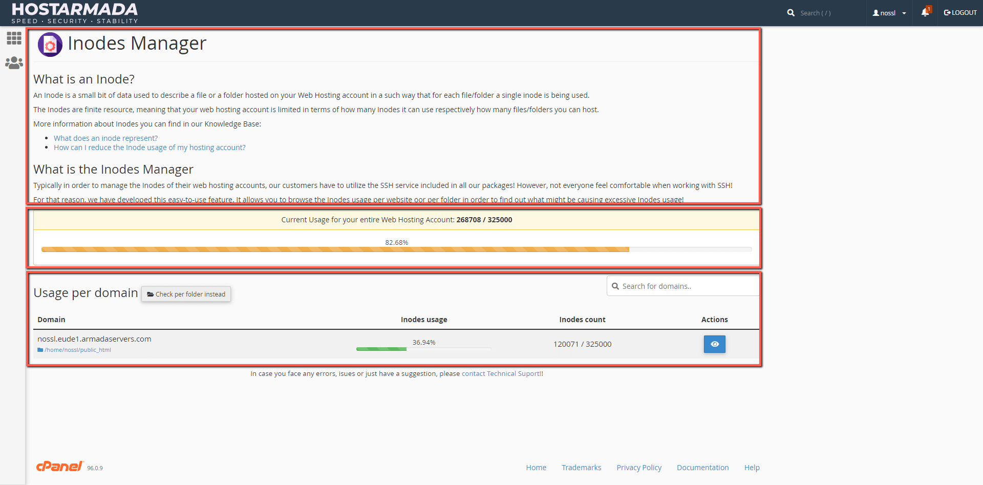 Reducing the Inodes Usage in cPanel - HostArmada