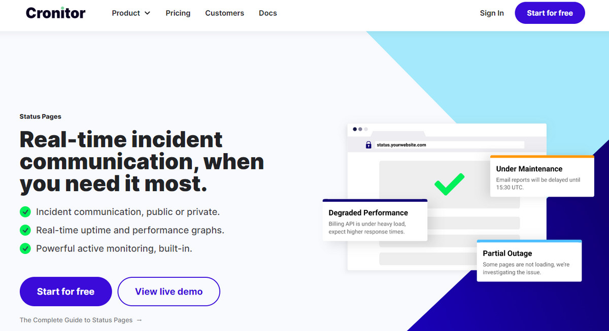 Best tools to create custom Status Pages for your website - HostArmada Blog