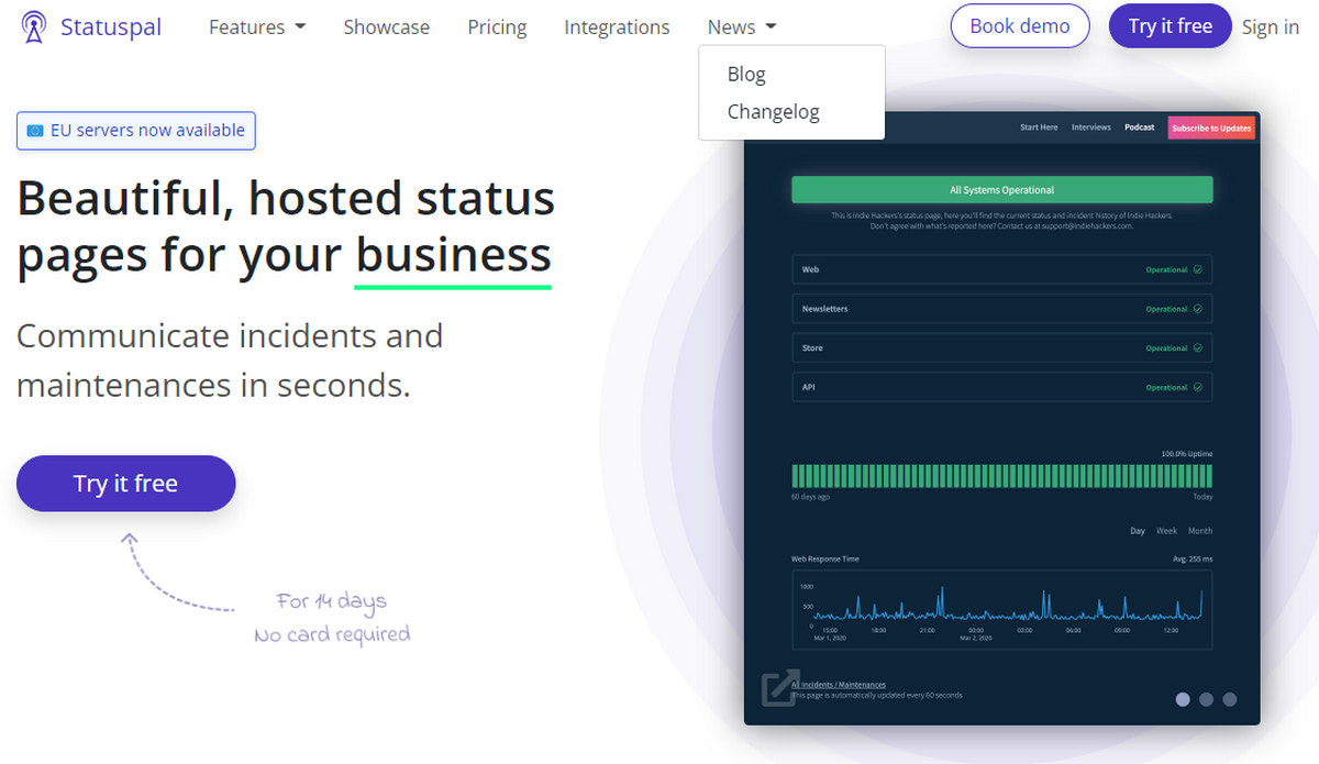 Best tools to create custom Status Pages for your website - HostArmada
