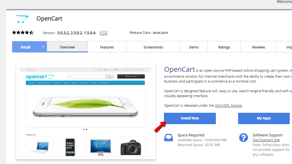 Installing Opencart 3 Via Softaculous Auto Installer Hostarmada